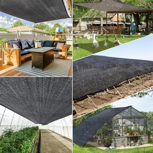 Garden 50% Shade Cloth, 20 x 20 FT Sun Shade Mesh Tarp with Reinforced ...