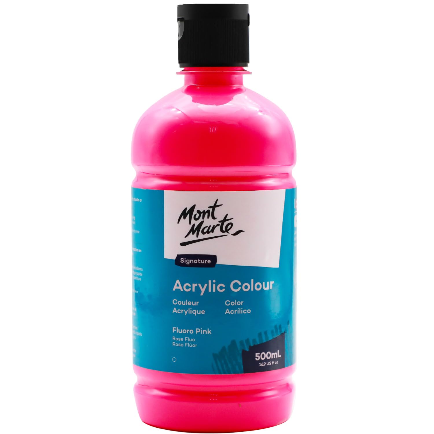 Snapklik.com : Mont Marte Signature Fluoro Pink Acrylic Paint, 16.9oz