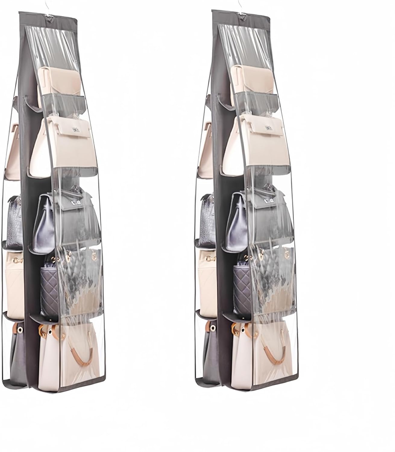 Amazon.com: HAN SHENG 10 Pockets Clear Handbag & Purse Organizer ...