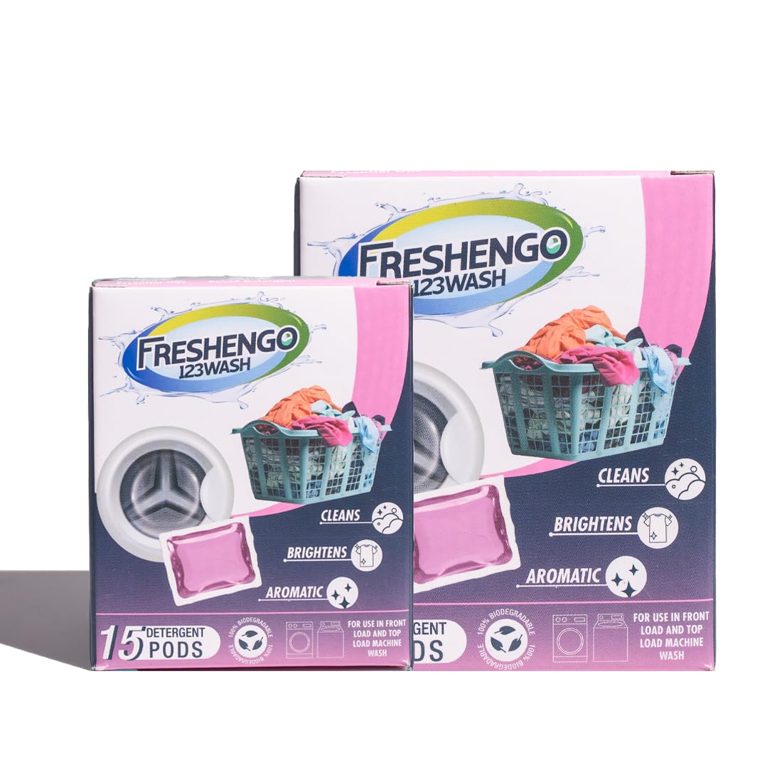 Buy FRESHENGO 123wash Laundry Liquid Detergent Pods for top & front ...