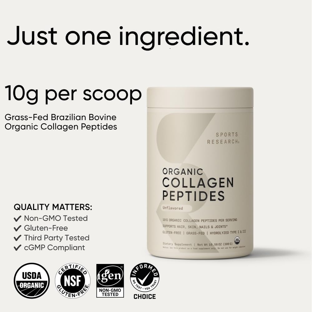 Snapklik.com : Organic Collagen Peptides - Hydrolyzed Type I & III ...