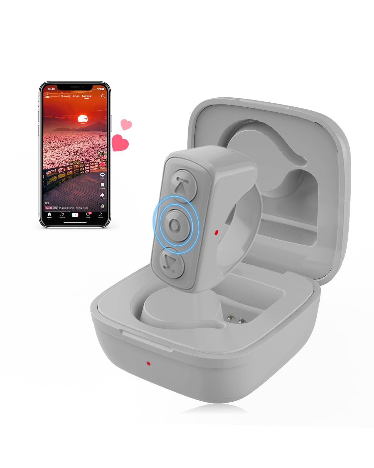 Amazon.com: Remote Scrolling Ring for TikTok, Bluetooth Page Turner for ...