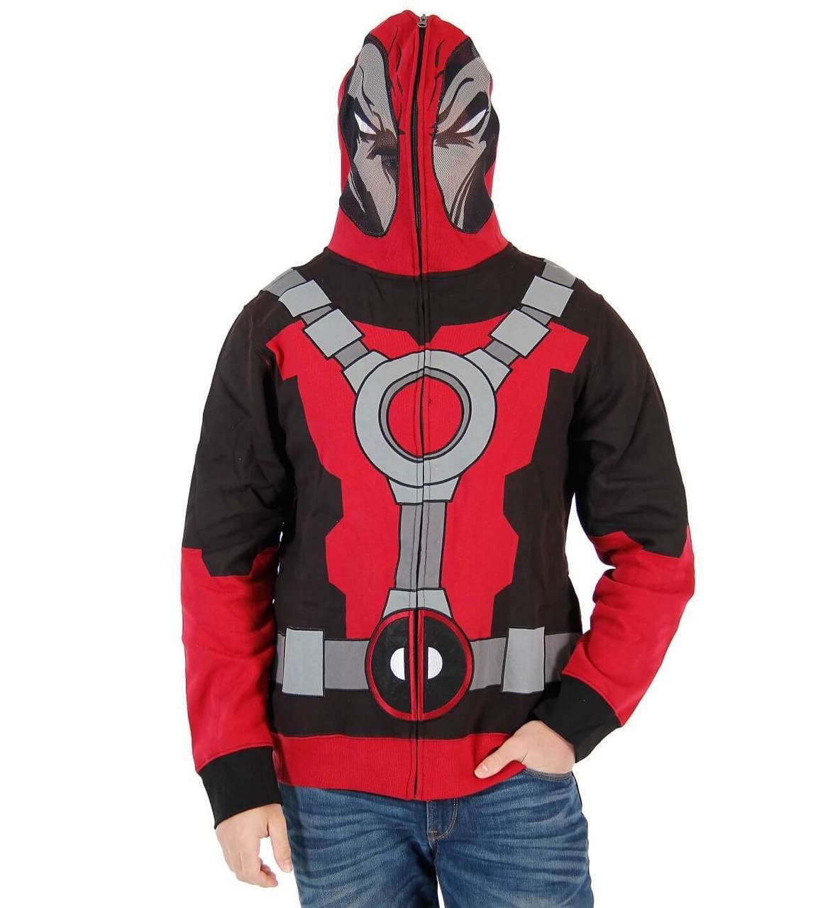 Amazon.com: Deadpool Marvel Comics - Mr. Pool Costume Zip Hoodie (X ...