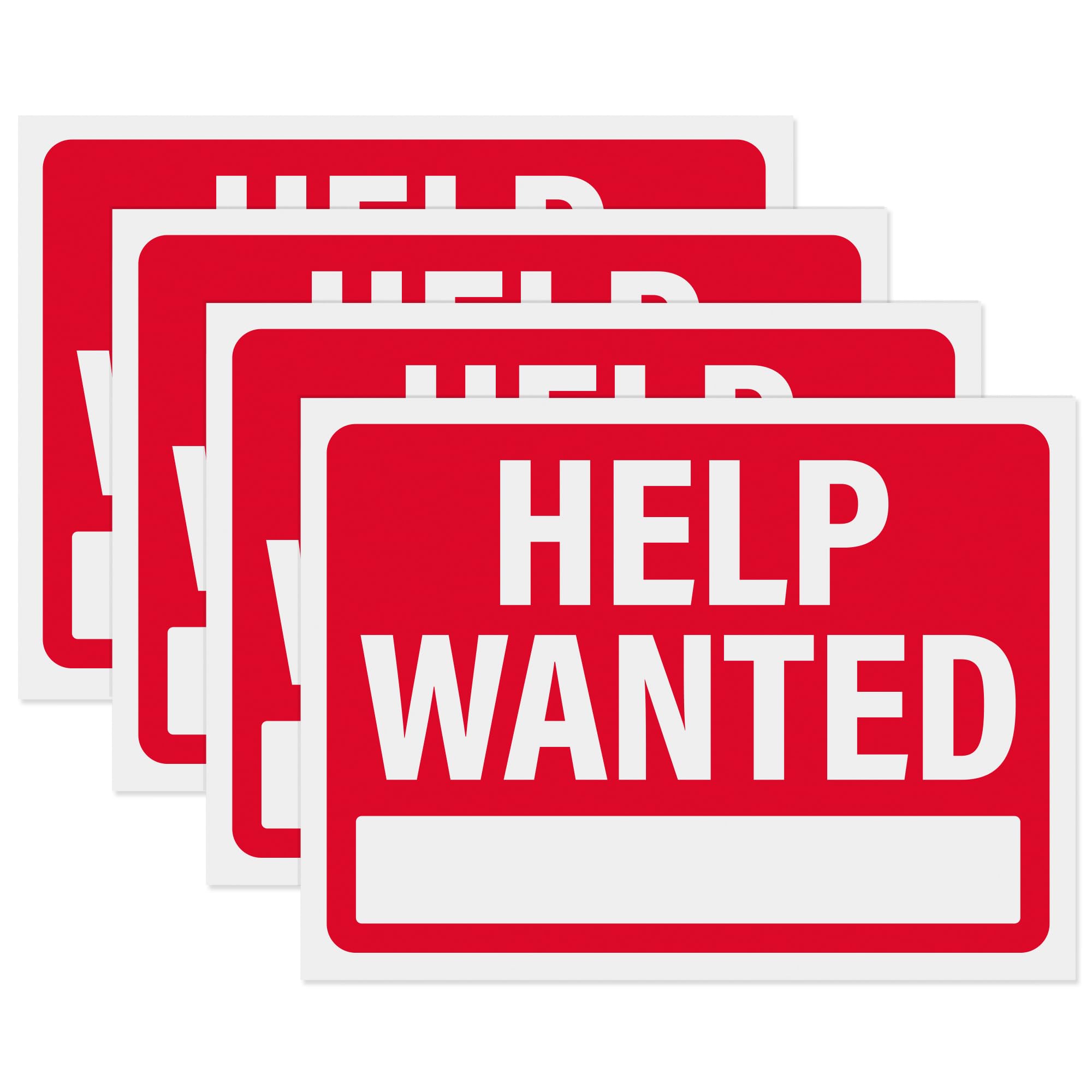 Amazon.com : Help Wanted Signs 12x9, Plastic Signs for Businesses Now ...
