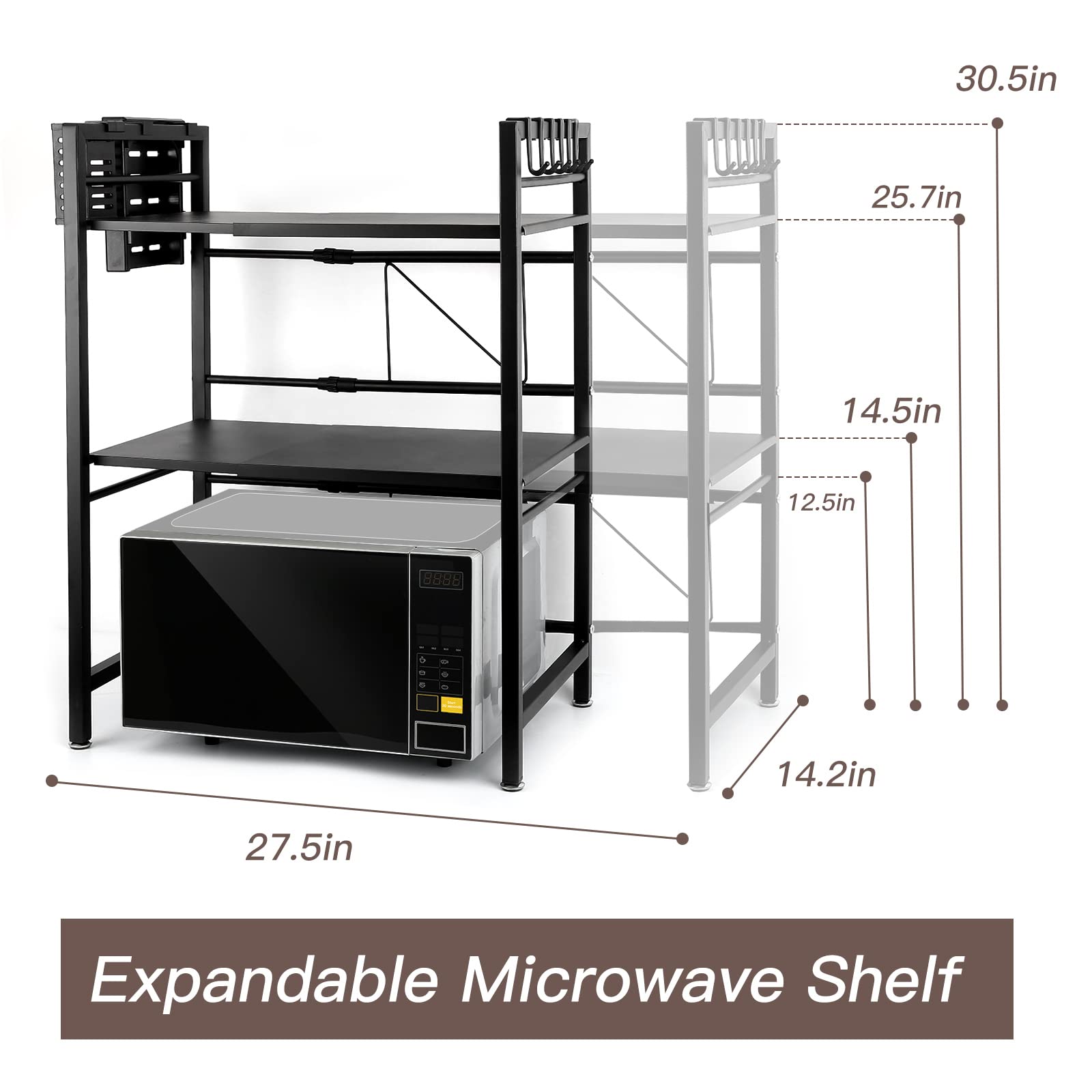 Snapklik.com : YGYQZ Extendable 3-Tier Desk Shelf Organizers Space ...