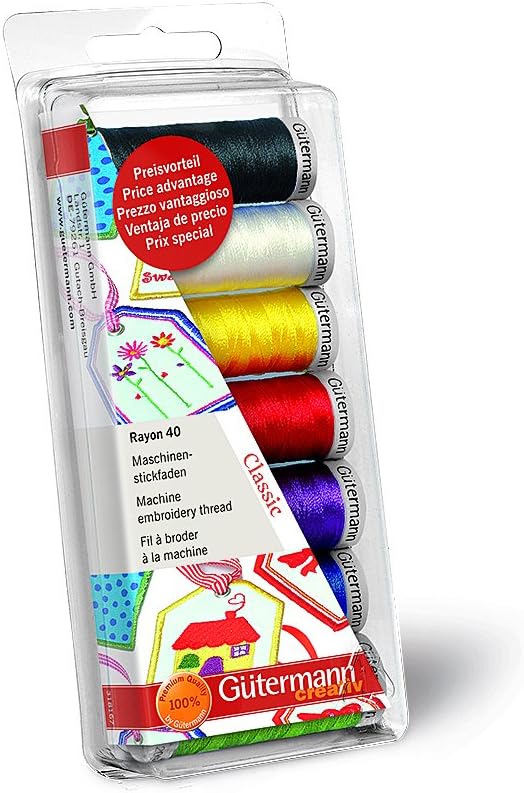 Amazon.com: Gutermann Thread Set: Machine Embroidery Rayon 40-Classic ...