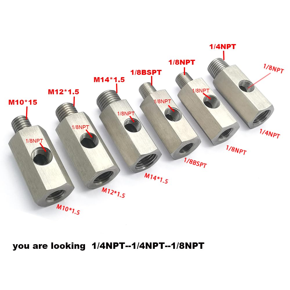 Snapklik.com : Stainless Steel 1/4 NPT Female To 1/4 NPT Male