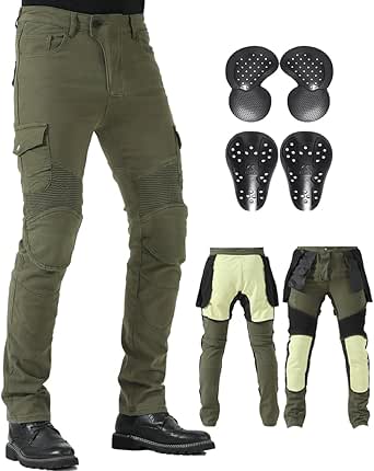 CTBQiTom Motorcycle Pants for Men with Protective Lining for Motocross ...