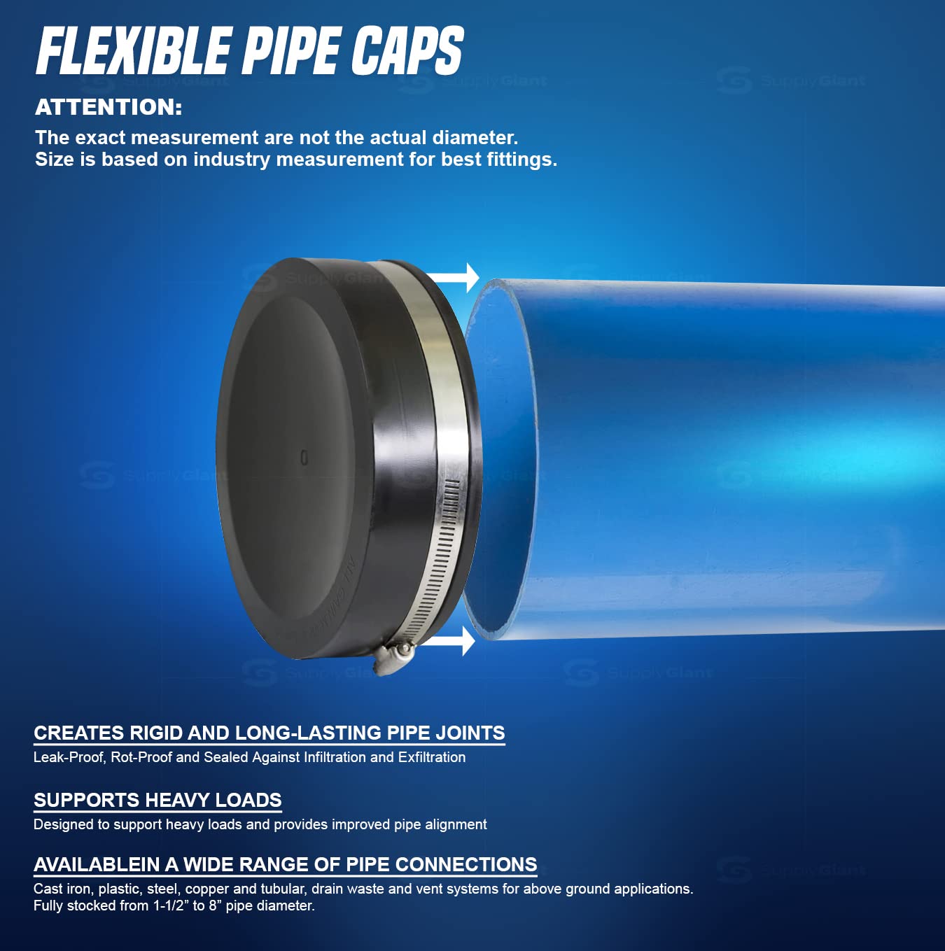 Snapklik.com : Supply Giant 12IFC Flexible Pvc Pipe Cap