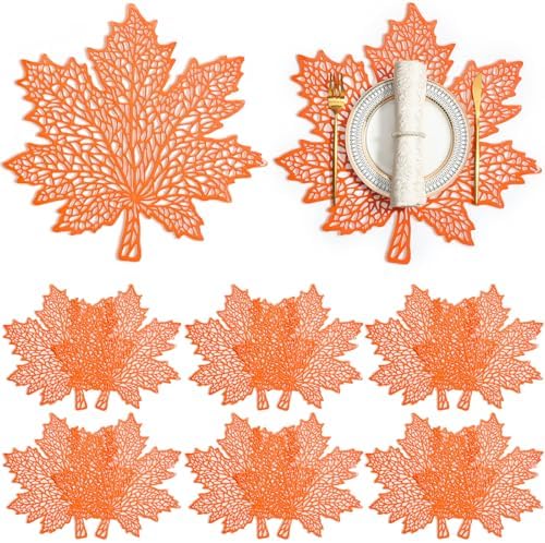Amazon.com: Mumufy 12 Pieces Thanksgiving Placemats Thanksgiving ...