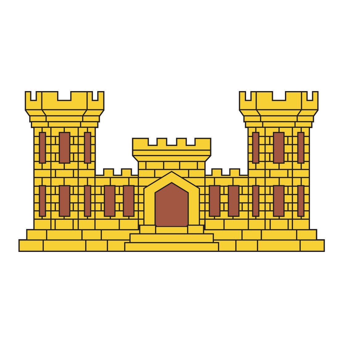 Amazon.com: US Army - Engineers Corps Emblem - 3.5 Inch Wide Full Color ...