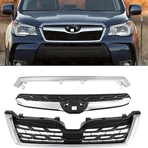 Amazon.com: 3PCS Front Bumper Honeycomb Grille Upper Grill Compatible ...