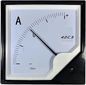 Amazon.com: ETRADECORP Ammeter 42C3 75mv Positive and Negative Ammeter ...