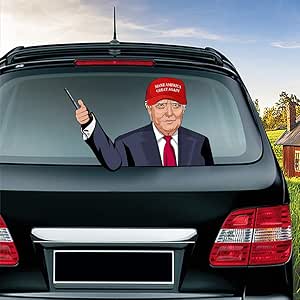 Amazon.com - Dreothy Rear Wiper Decal,Donald Trump Waving Arm Wiper ...