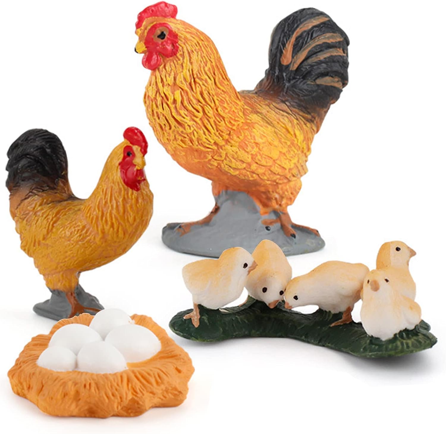 Amazon.com: Life Cycle of Chicken Toys Realistic Farm Animals Life ...