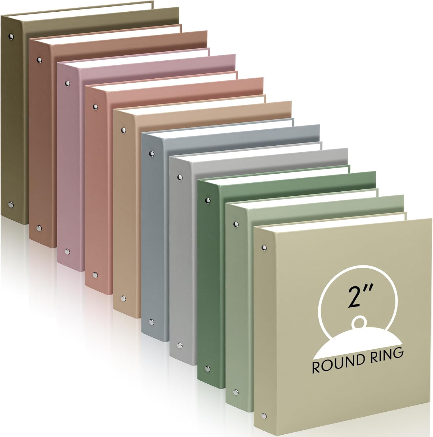 Amazon.com : Ctosree 10 Pcs Colored 3 Ring Binder with 2 Pockets ...