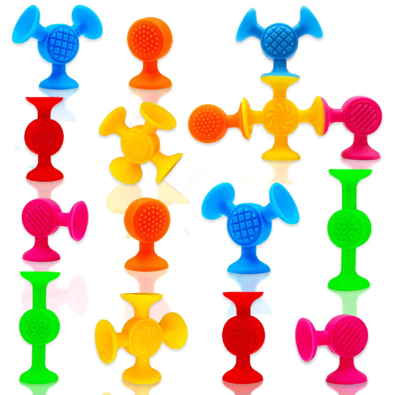 Amazon.com: Suction Cup Toys Bath Toys - 12 Pcs Sensory Textured Fidget ...