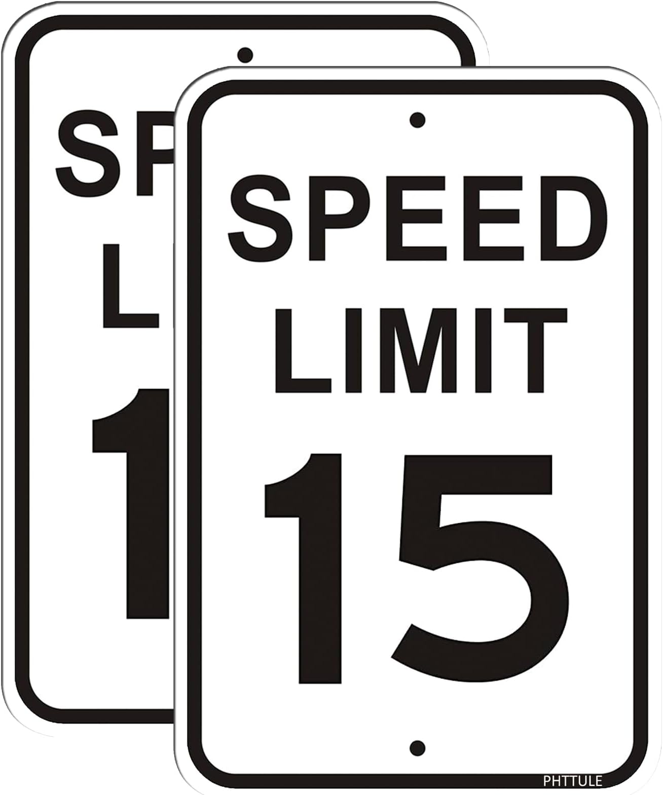 Amazon.com: Large Speed Limit 15 MPH Sign, 18"x 12" .04" Aluminum ...