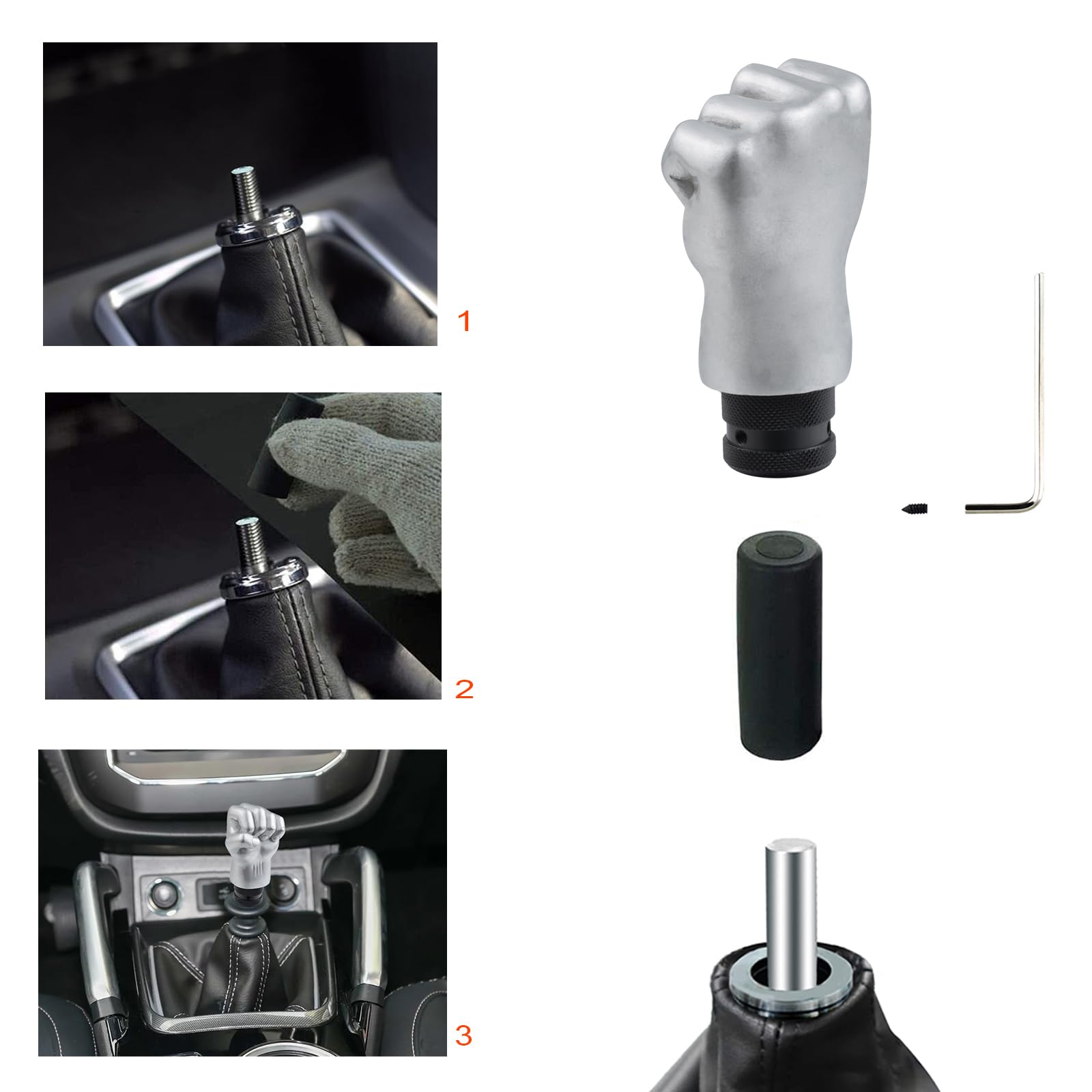 Snapklik.com : Lunsom Stick Shift Head, Gear Shifter Handle