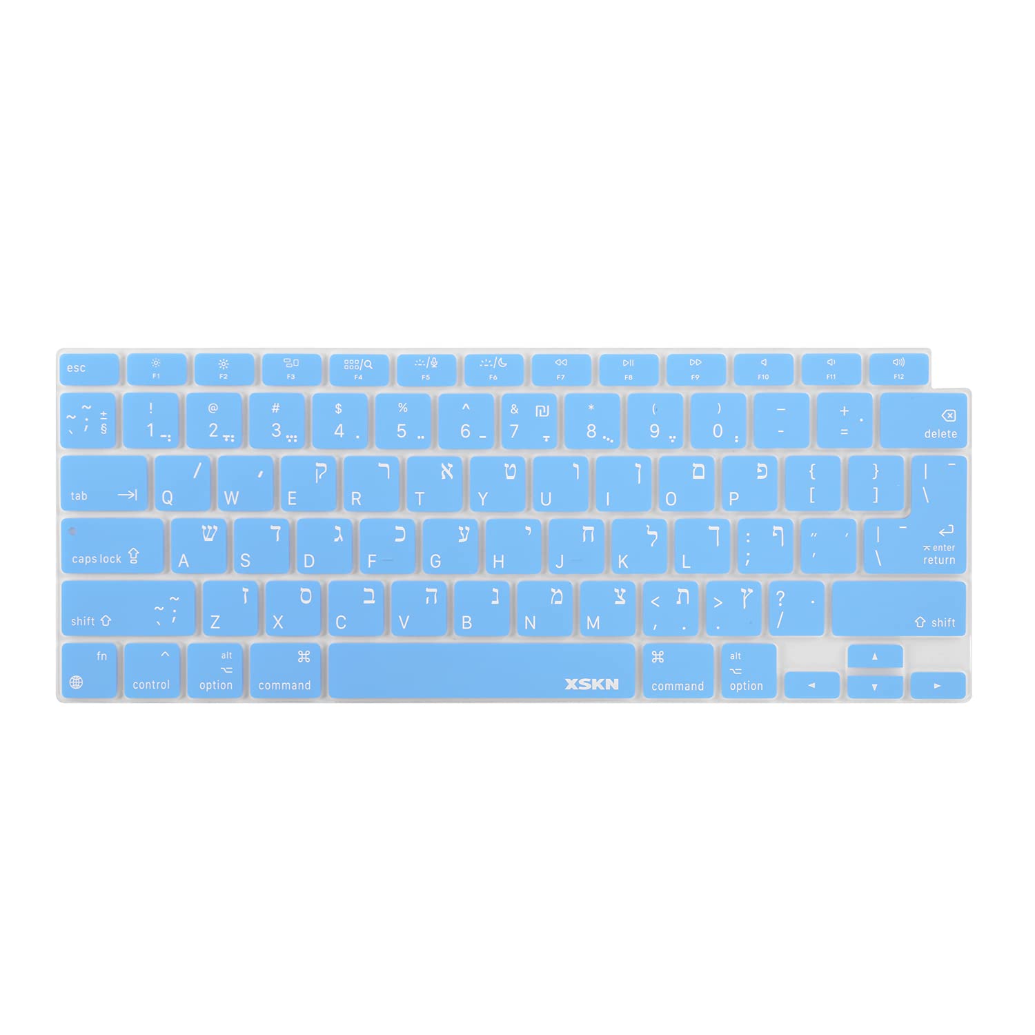 Amazon.com: XSKN Israel Hebrew English Language Silicone Keyboard Cover ...