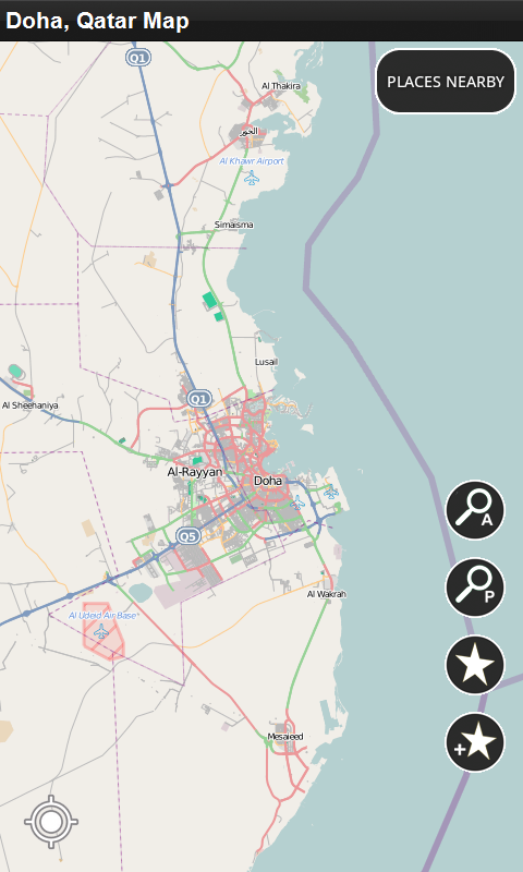 Doha, Qatar - Offline Map - App on Amazon Appstore