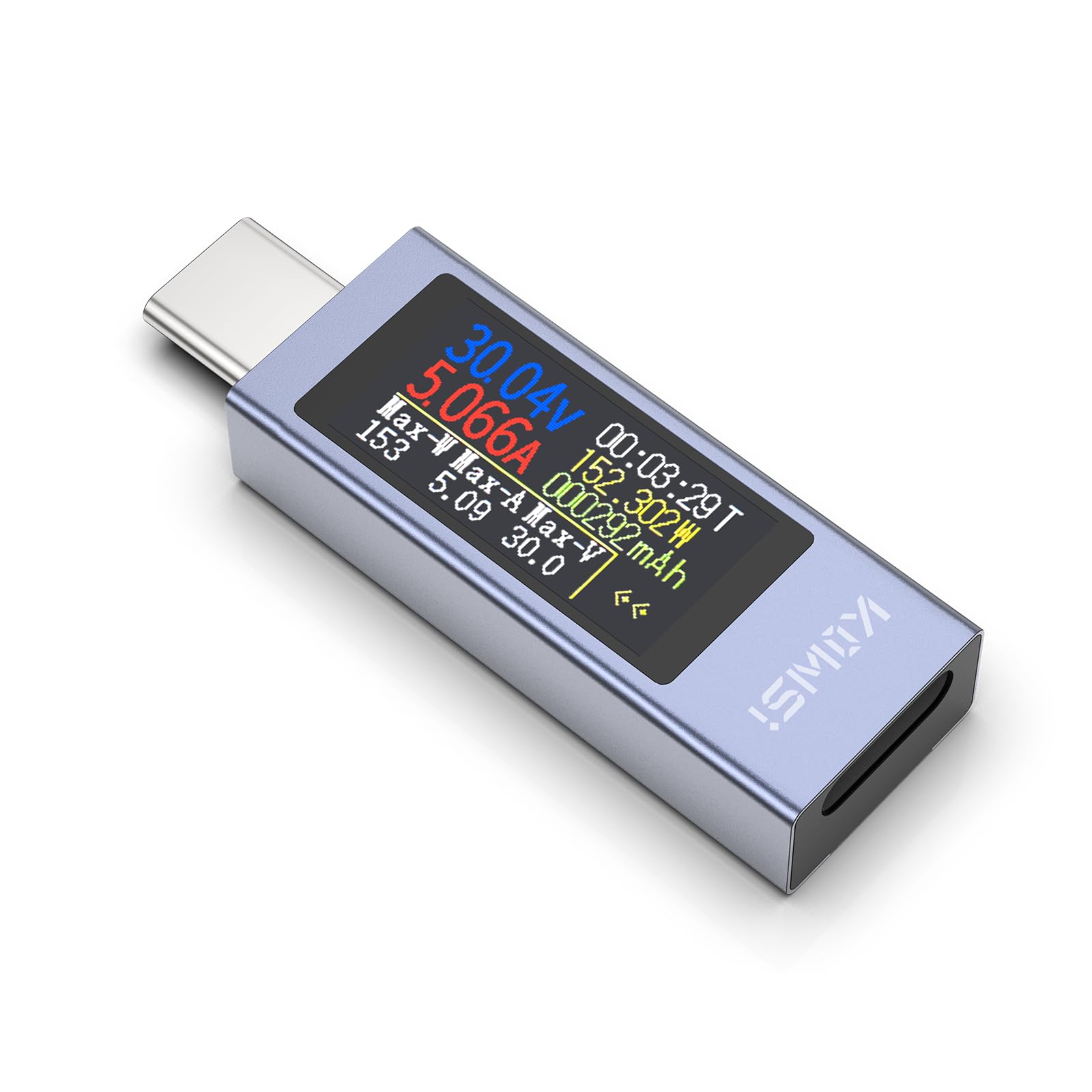 YOJOCK USB C Tester Type C Power Meter 4-30V 0-12A Digital Multimeter ...