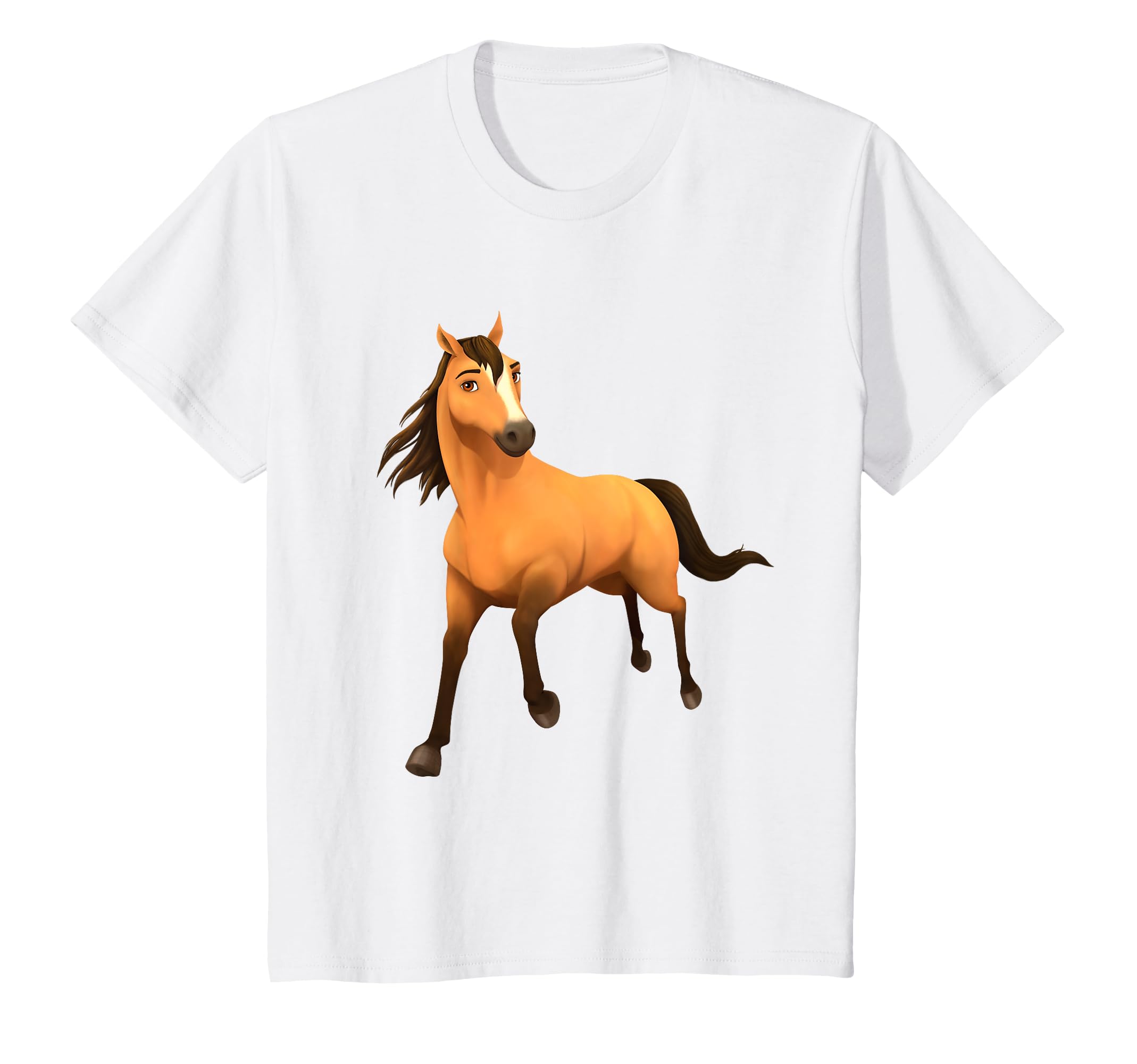 Amazon.com: DreamWorks Spirit Riding Free - Spirit Horse T-Shirt ...