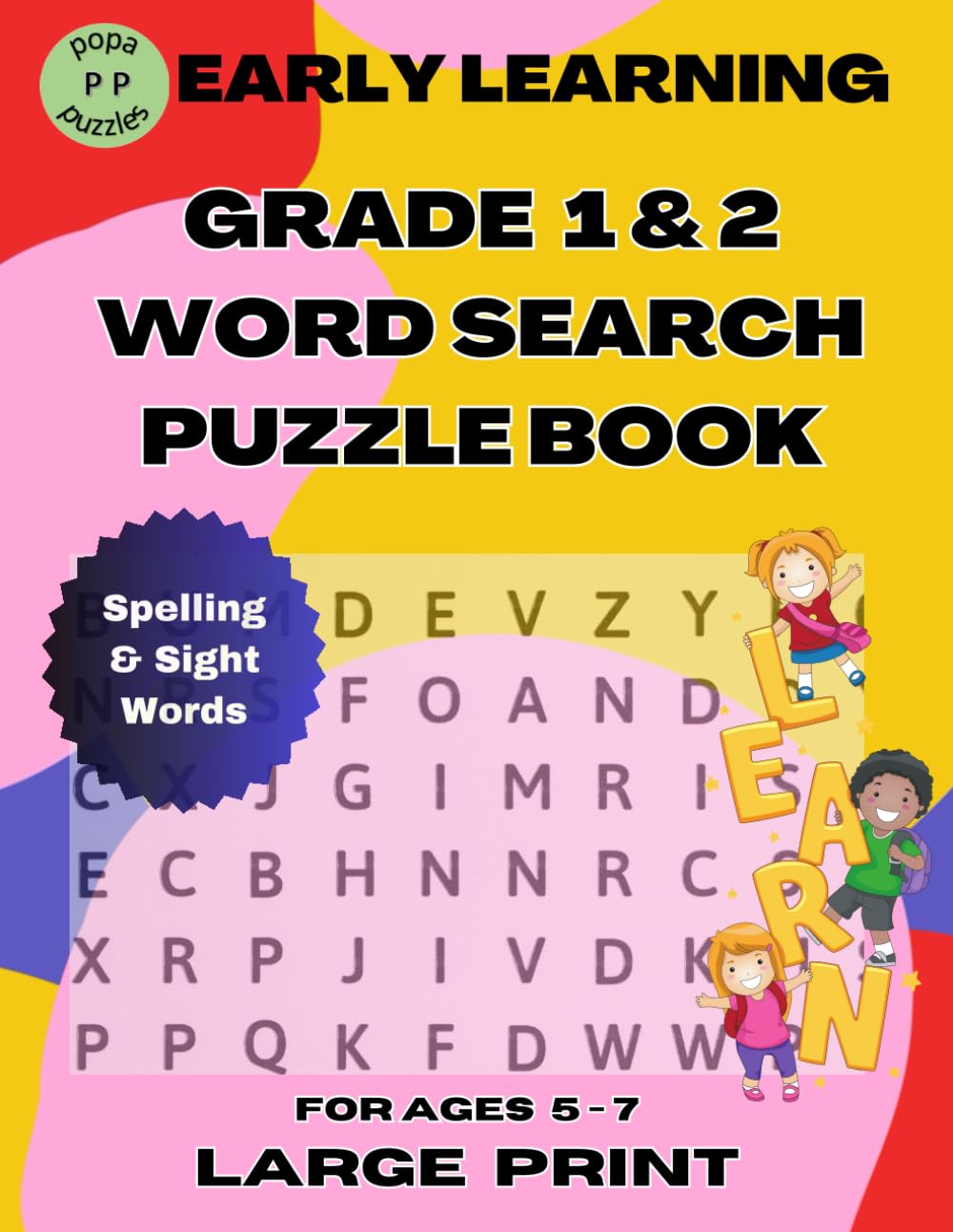 Word Search for kids - Grade 1 and 2 words (Early learning kids word ...