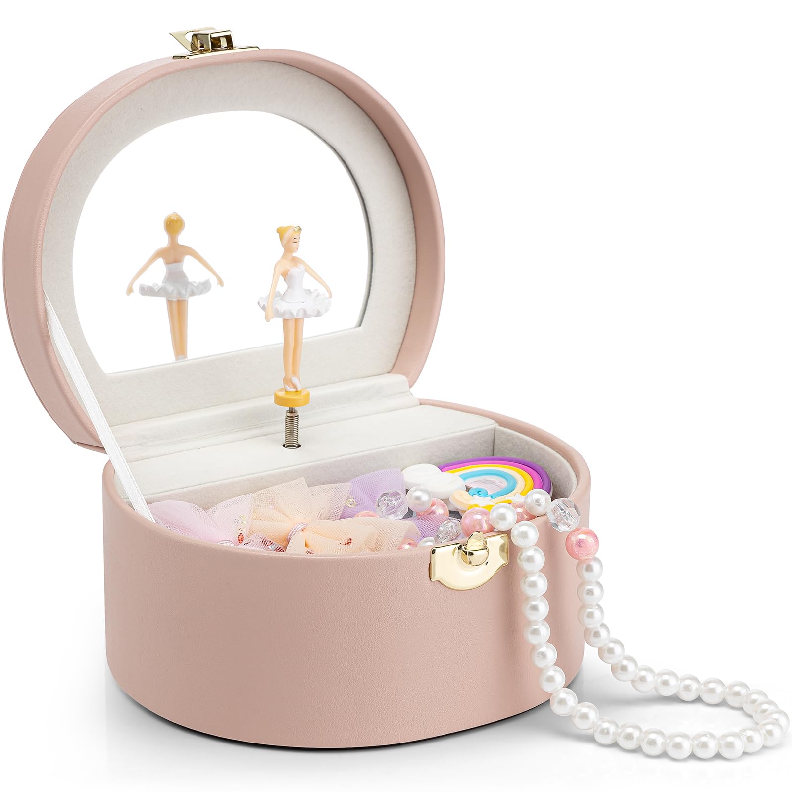 Amazon.com: Vlando Musical Jewelry Box for Girls, Small Kid Music Box ...