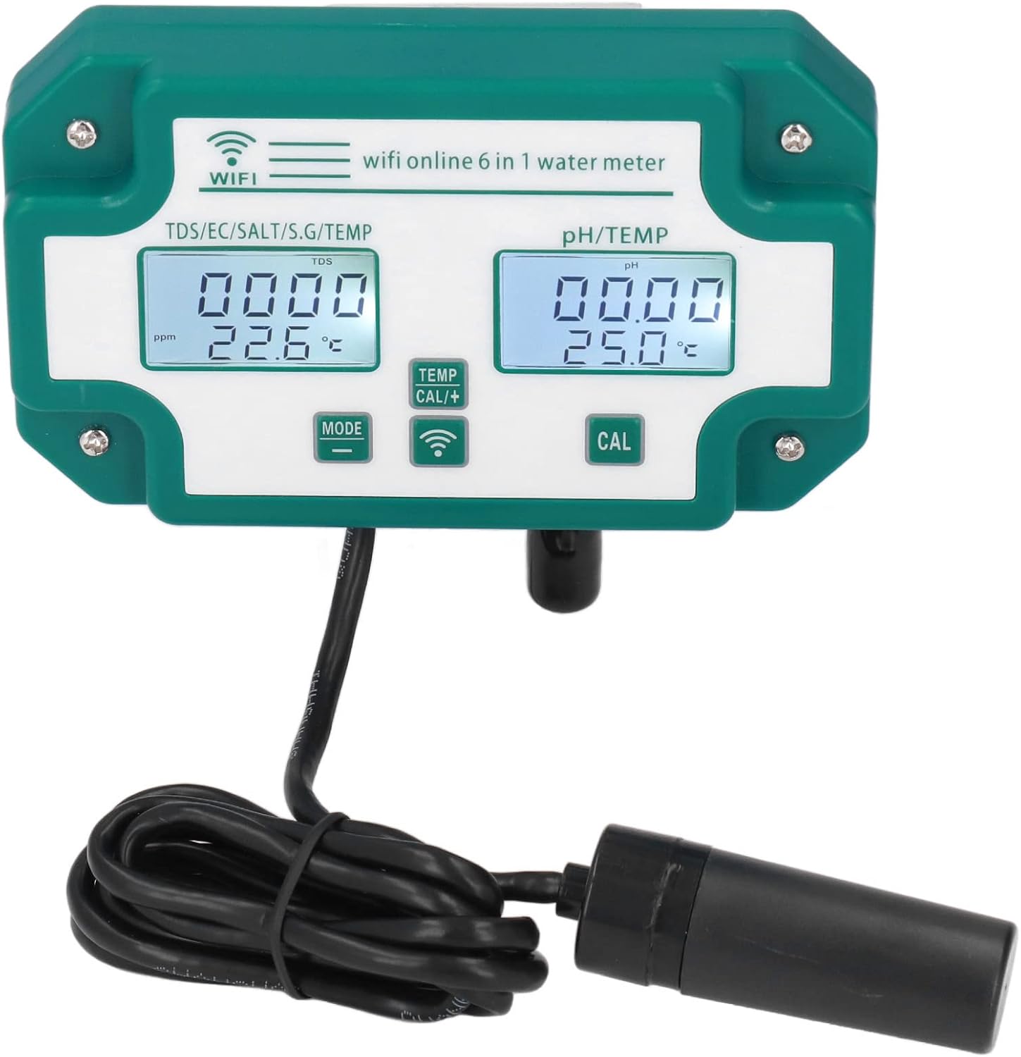 Amazon.com: Online 6 in 1 Water Quality Tester, High Accuracy Probes ...