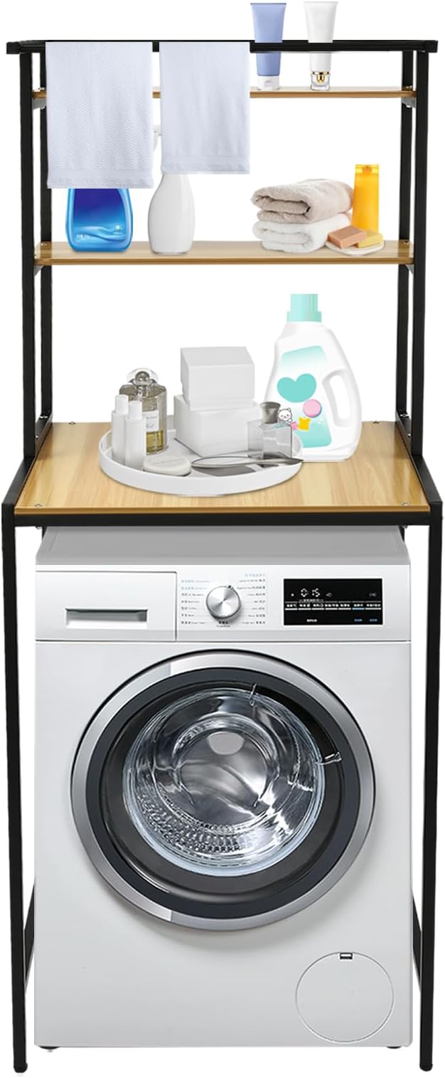 SuhoFutus Washer and Dryer Storage Shelf, 3-Tier Over Washing Machine ...