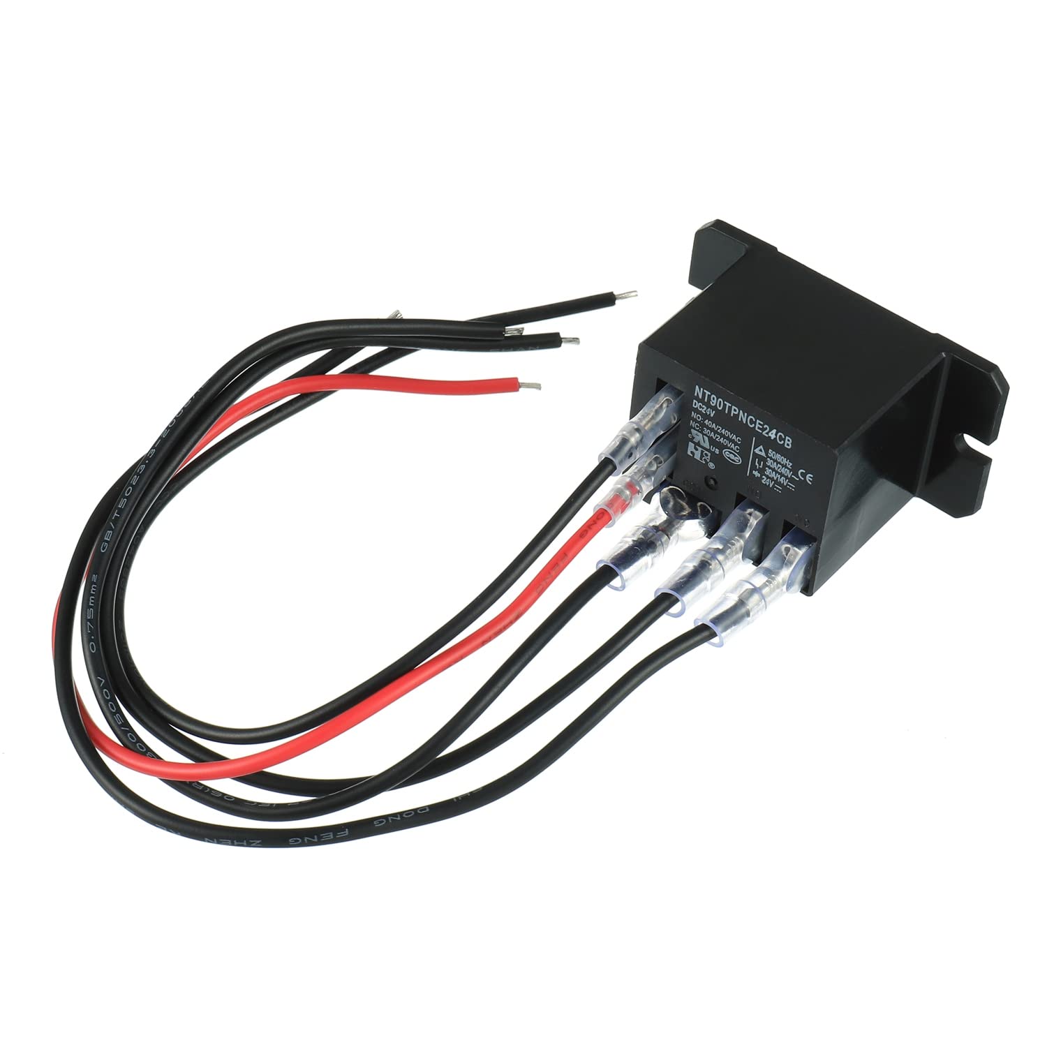 EPLZON NT90-DC12V-10X Power Relay, 12V Coil, 120VAC, 30A, SPDT1NO 1NC ...