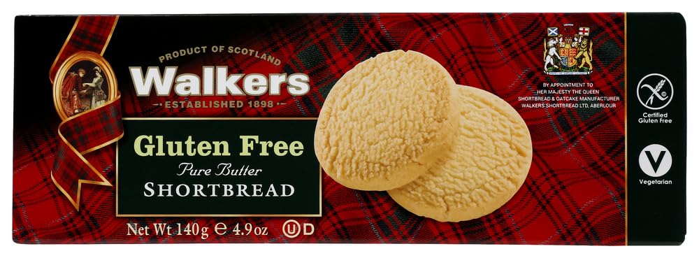 Amazon.com: Walkers Gluten Free Pure Butter Shortbread Cookies - 4.9 oz ...