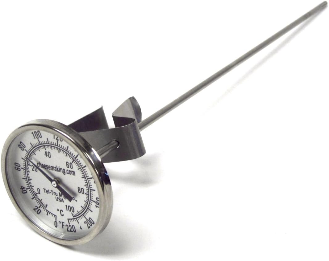 Amazon.com: Tel-Tru 12" Stainless Steel Cheesemaking Thermometer 0/220 ...