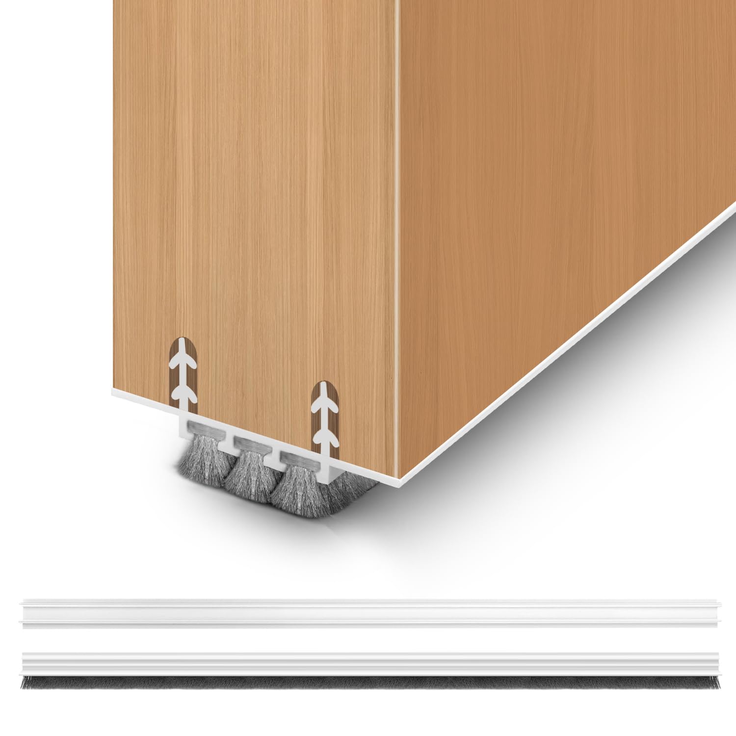 Snapklik.com : 2 Pack Door Draft Stopper, Cuttable Concealed Kerf ...