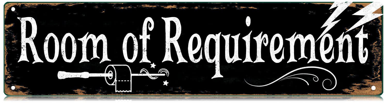 Amazon.com: Room of Requirement Slim Tin Sign Street Funny Wizardry ...