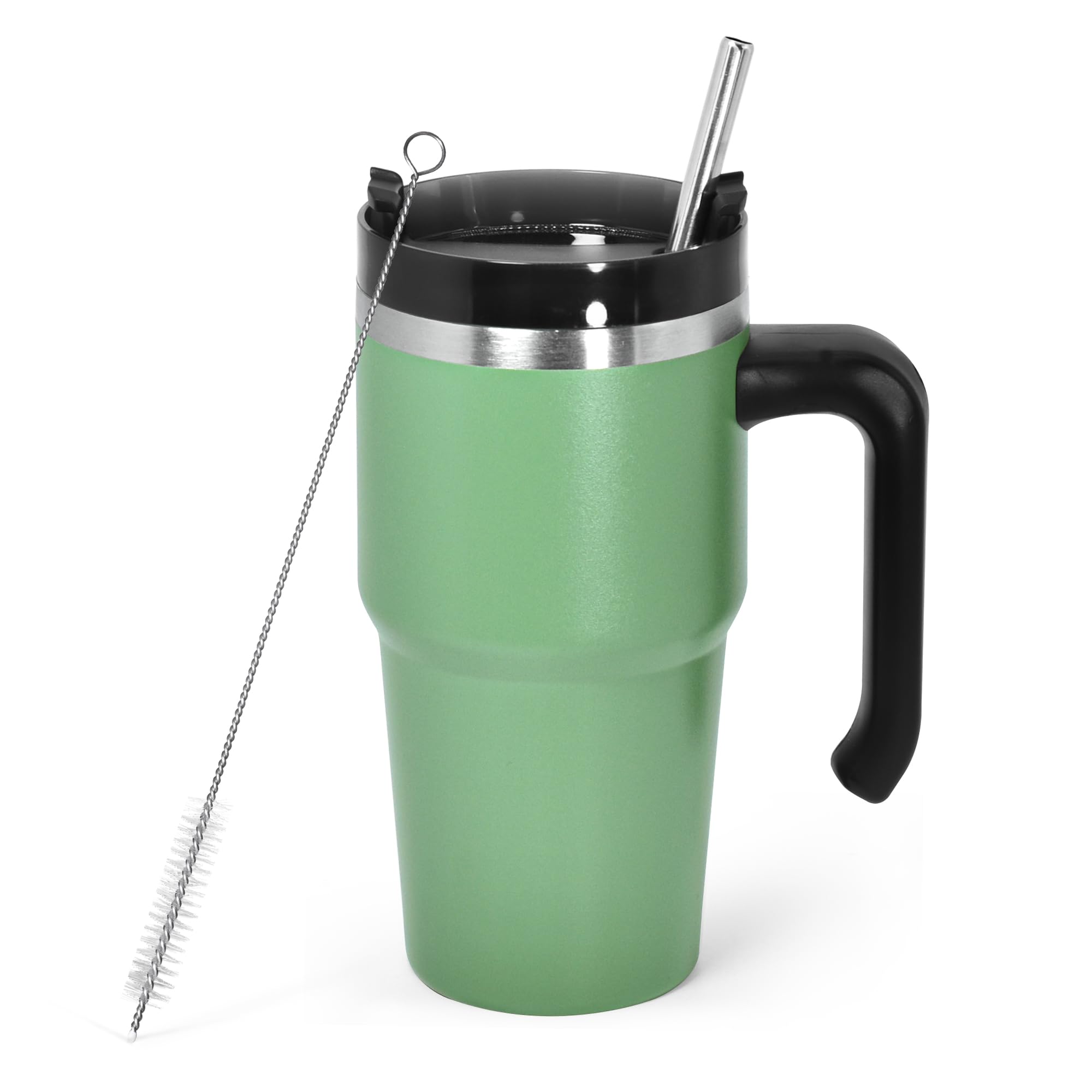 Amazon.com | Icesip 20 oz Tumbler with Handle and Straw, insulated cup ...