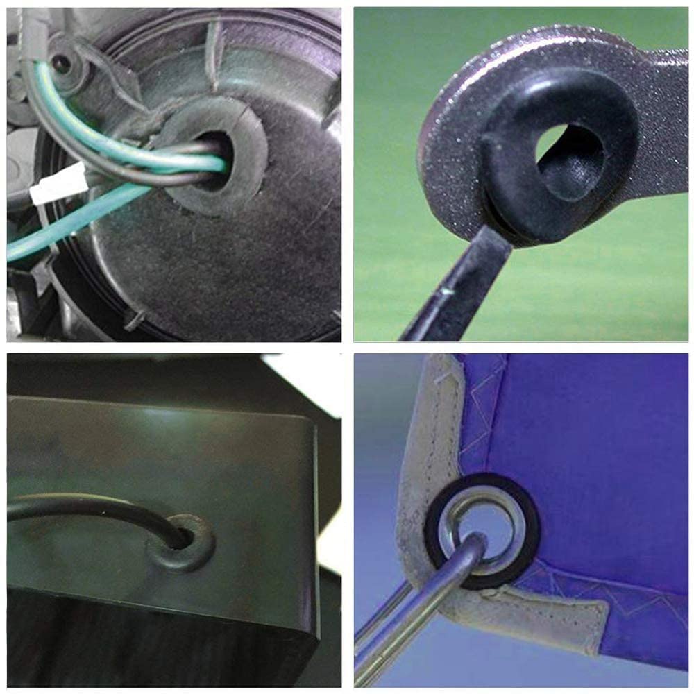 Snapklik.com : 1000Pcs Rubber Grommets 3mm Mounting Dia Rubber Wire ...