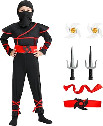 Amazon.com: Bad boy league Halloween Ninja Costumes for Kids Boys Ninja ...