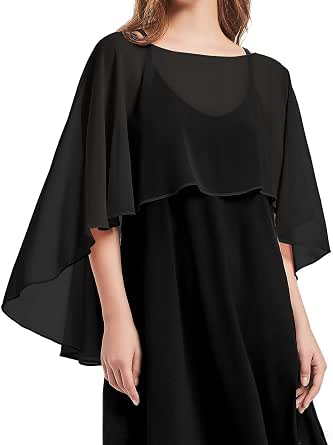 Amazon.com: CHICGAL Womens Capelets Shawls and Wraps for Evening Dress ...