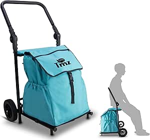 TMZ Foldable Shopping Trolley, 120L Capacity, 50kg Load, 2 Wheel ...