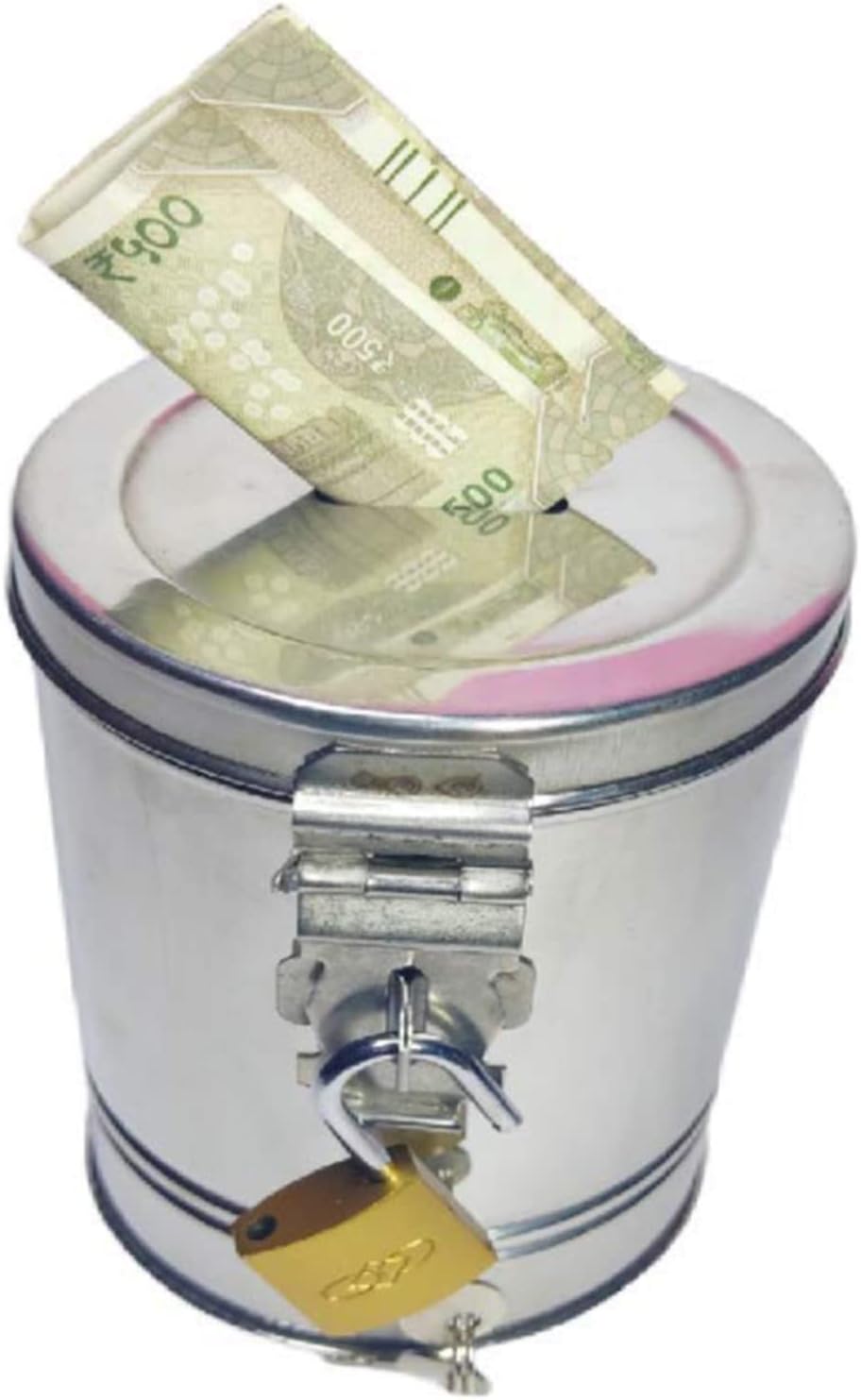 A to Z Steel Pack of 2 | 14Cm Piggy Bank |100% Stainless Steel Round ...