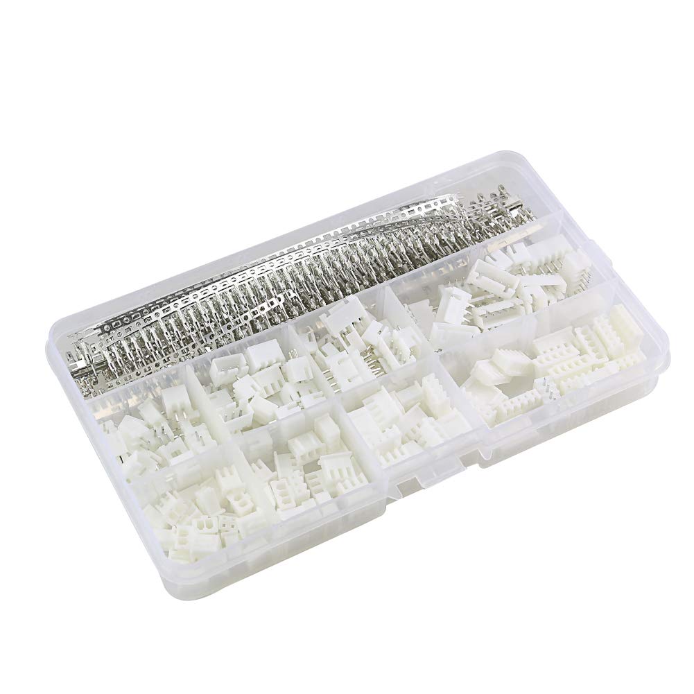560pcs 2.5mm JST-XH Connector Kit with 2.5mm Female Header JST-XHP 2/3/4/5 Pin Housing Adapter ...