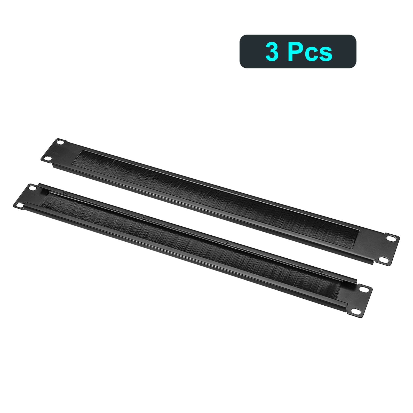 Network Cabinet Cable Organizer QiaoYoubang 1U Brush Cable Management ...