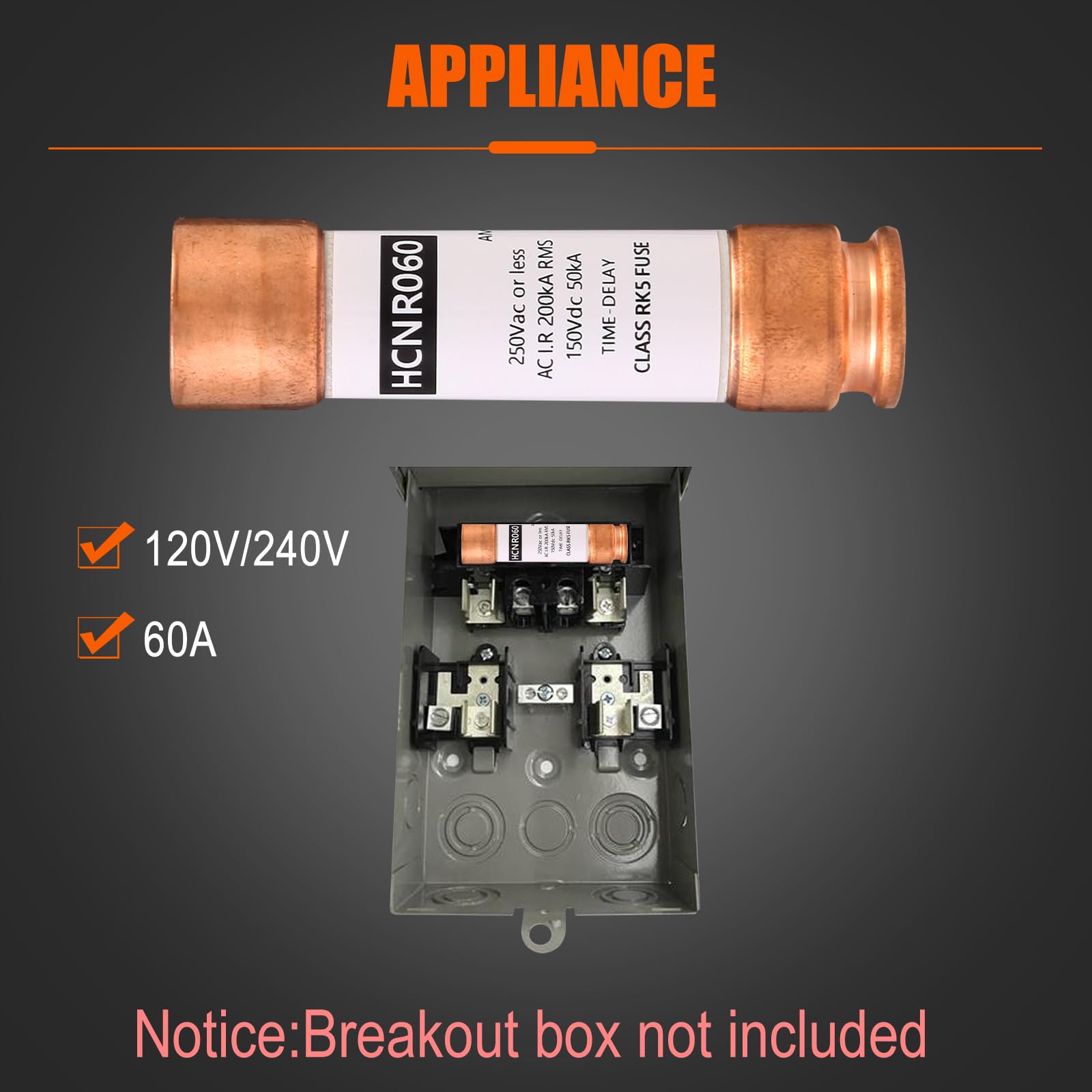 Snapklik.com : Wells 60 Amp 240 Volt Fuse For Disconnect Box 2 Pack ...