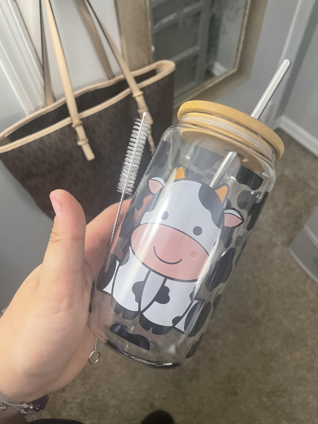 Amazon.com: GSPY Cow Cup, Cow Print Cup, Cow Themed Christmas Gifts ...