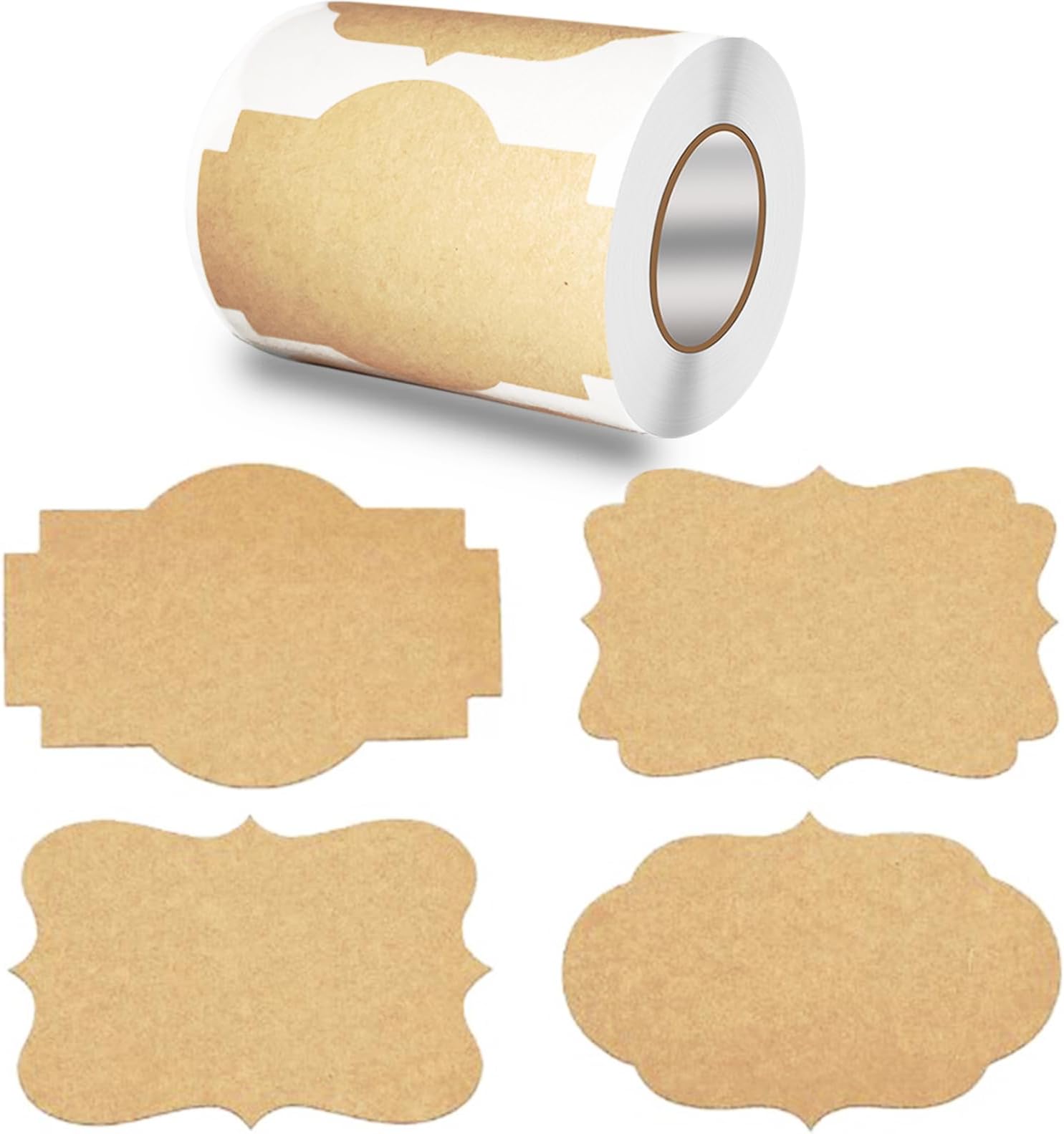 Amazon.com : Pimoys 300 Pieces Gift Sticker Labels, 1.2*2inch Kraft ...