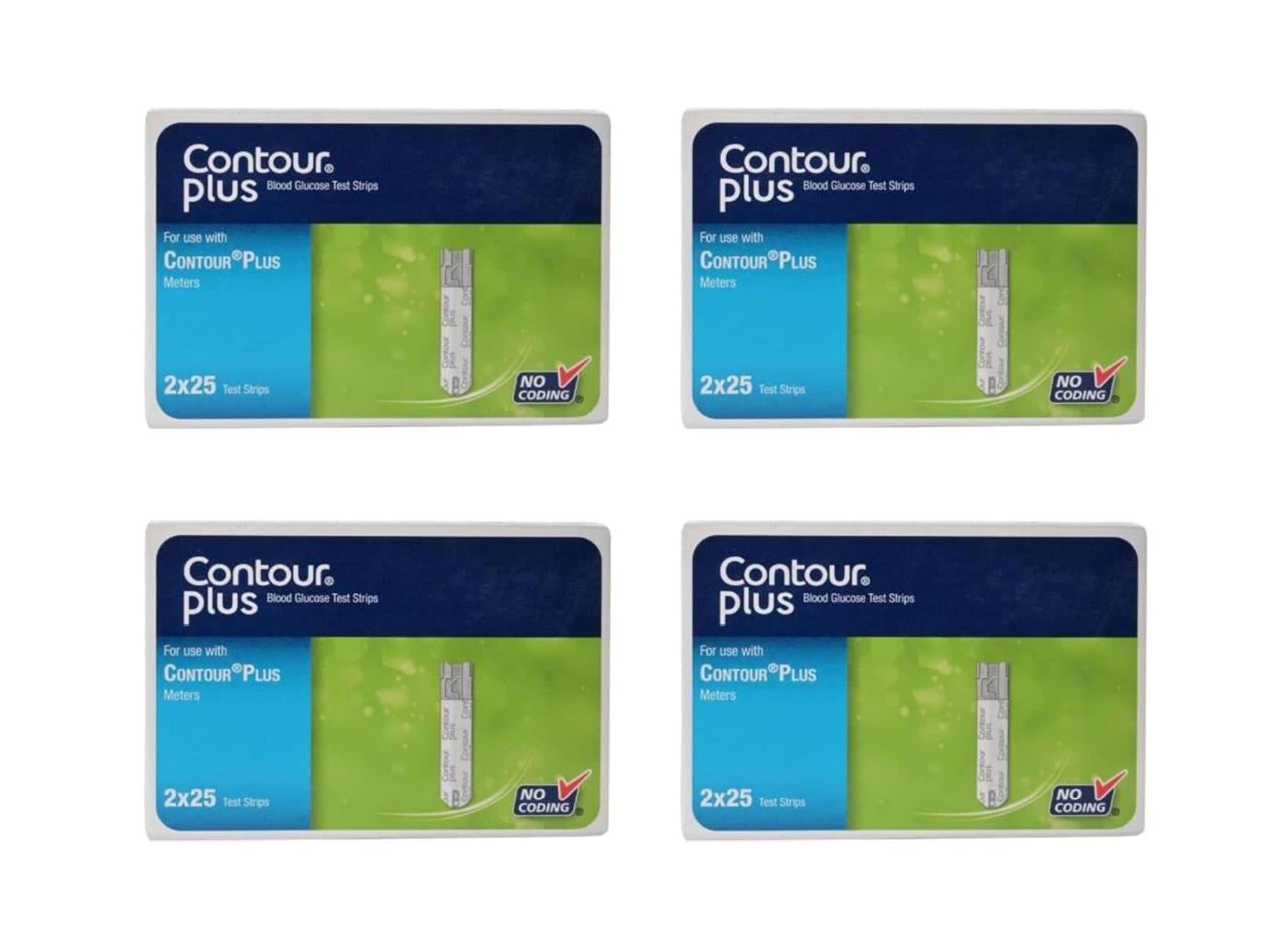 Contour Plus Strips 50 Count (Multicolor) - Pack of 4 : Amazon.in ...