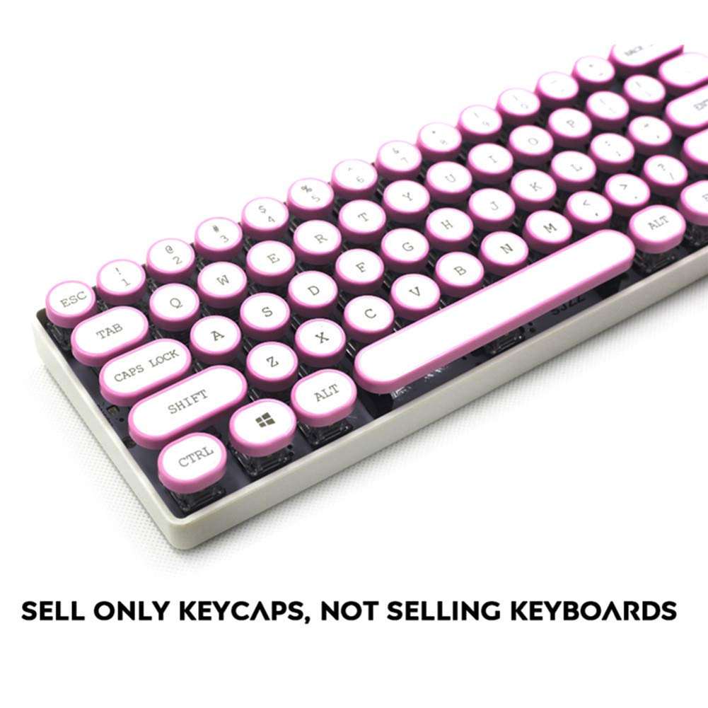 Buy Sunzit Keycaps, 104 Key Retro Steam Punk Typewriter ANSI Layout Key ...