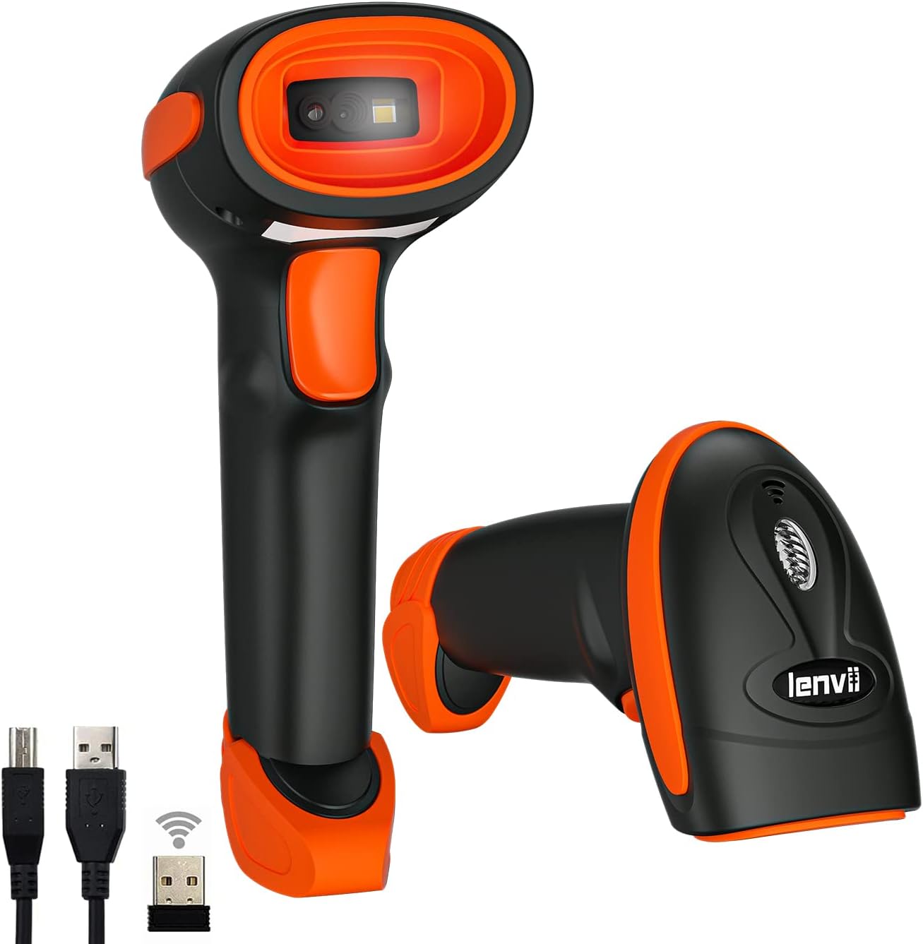 Amazon.com : LENVII CW200 2D Barcode Scanner Wireless 2 in 1 Handhold ...